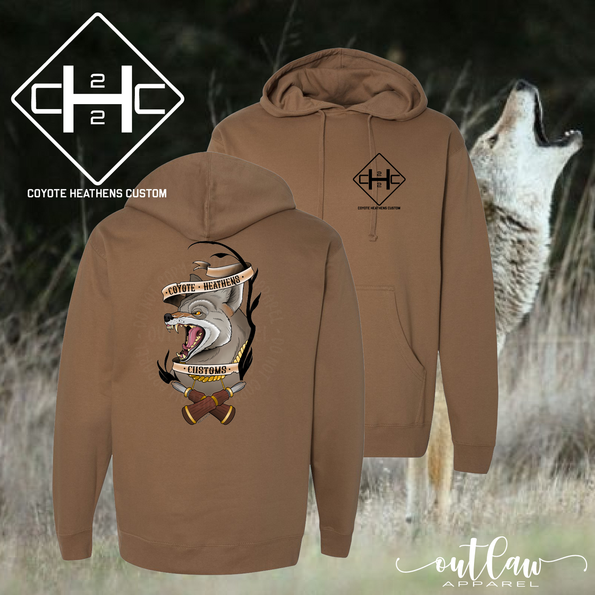 Coyote Heathens Customs Hoodie – Outlaw Apparel