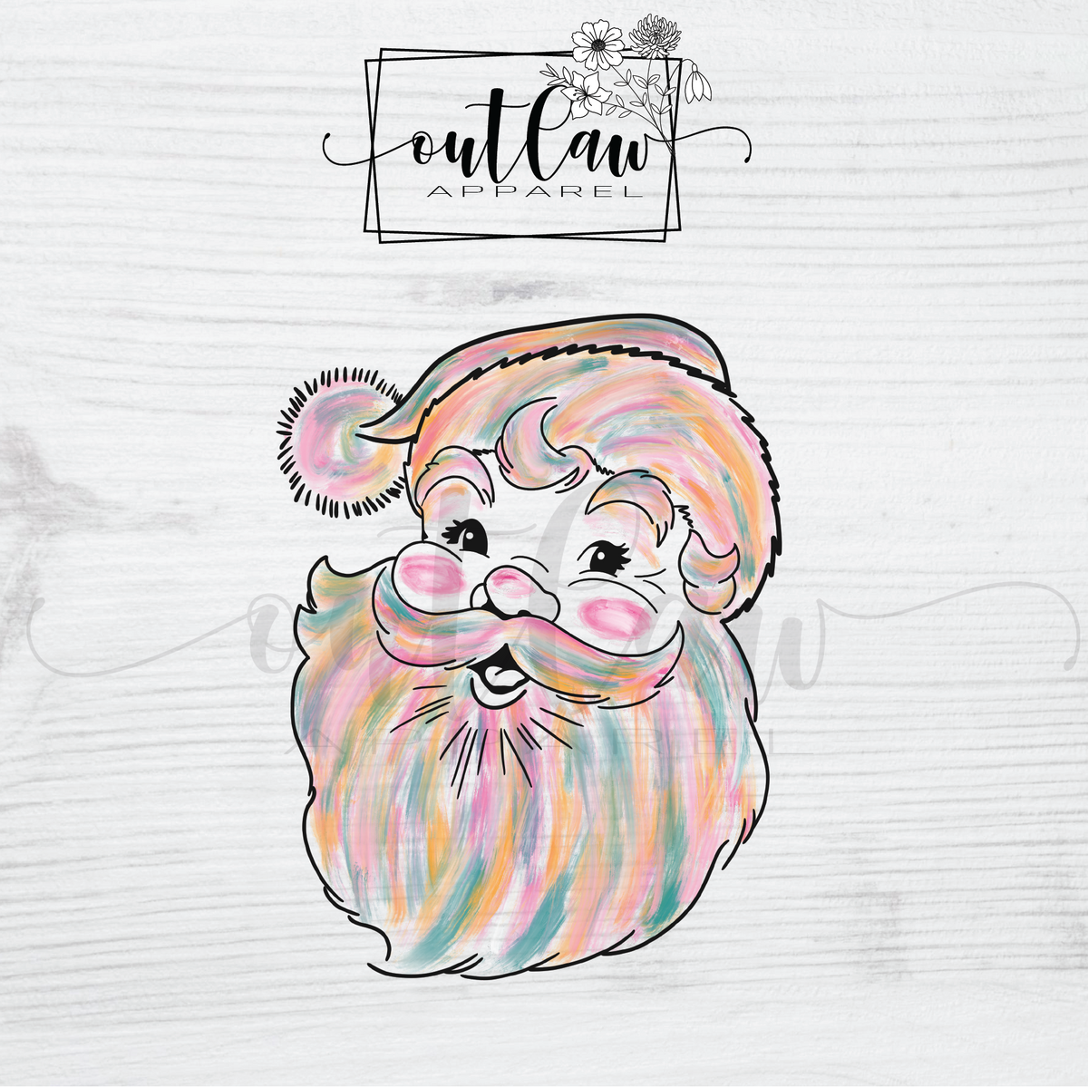Watercolor Santa – Outlaw Apparel