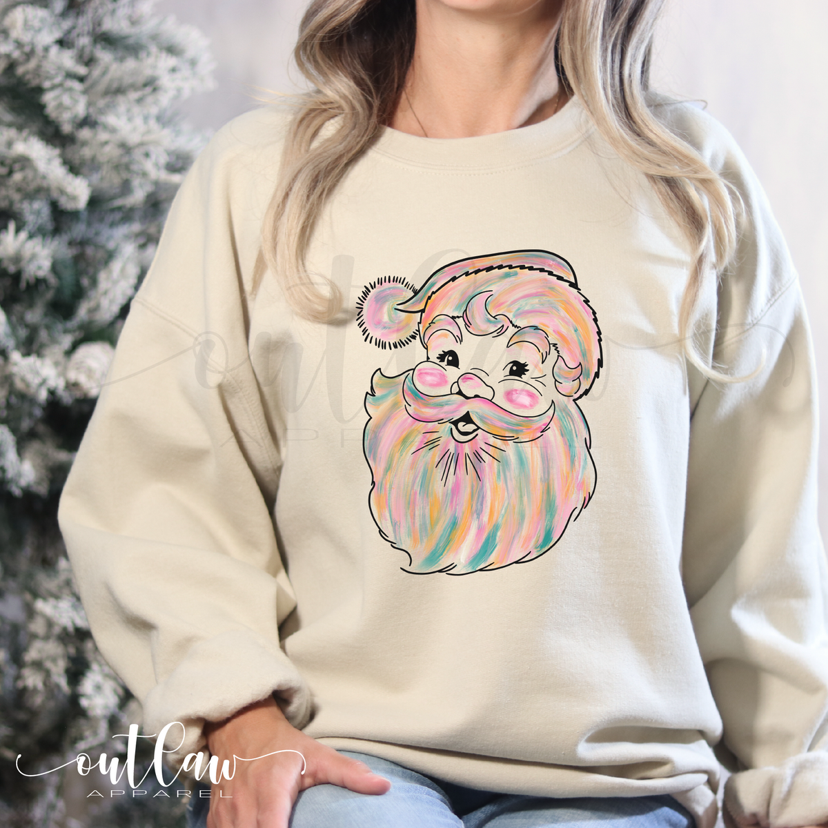 Watercolor Santa – Outlaw Apparel