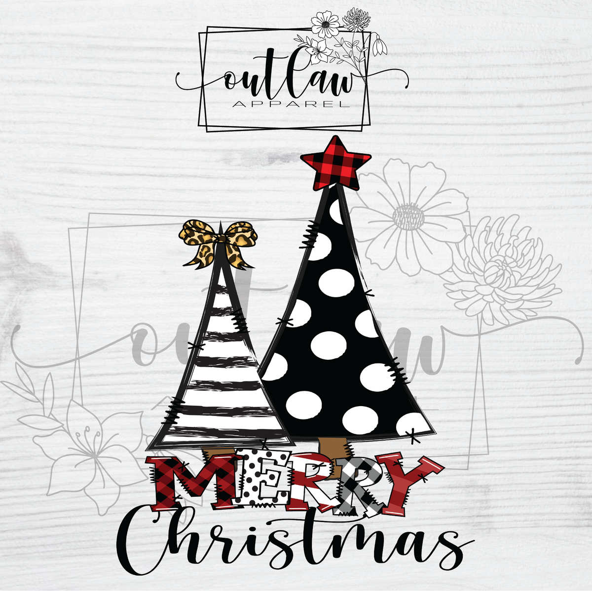 2 Christmas trees – Outlaw Apparel