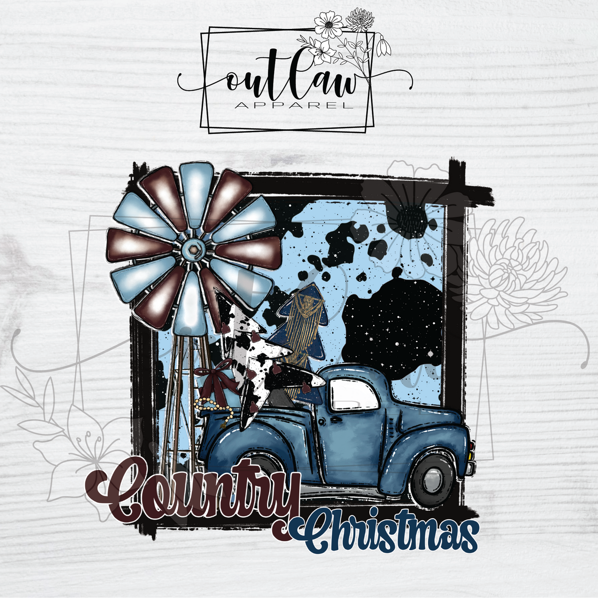 Country Christmas truck – Outlaw Apparel